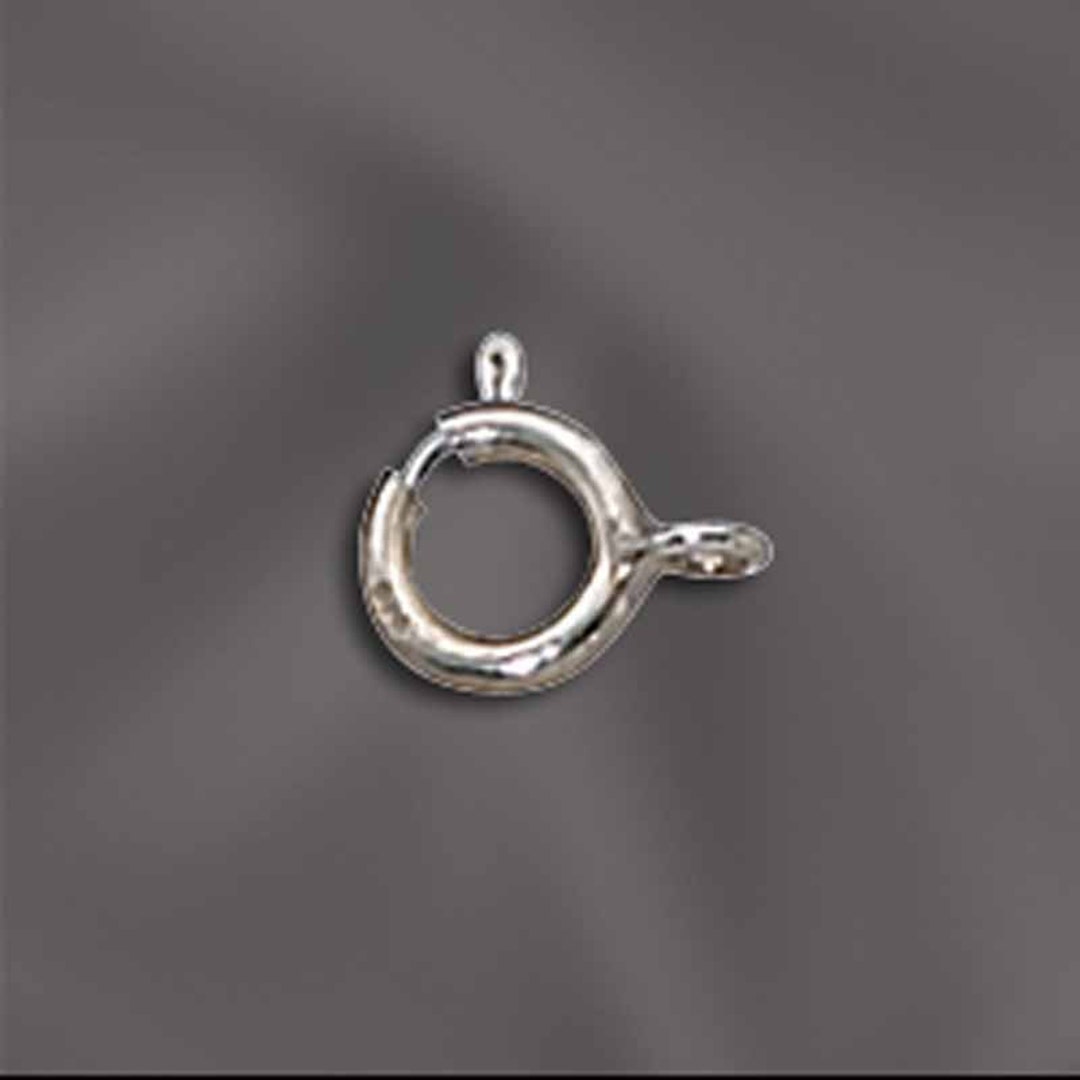 50 Pieces, 6mm Spring Ring Sterling Silver Clasp, Wholesale Findings ...
