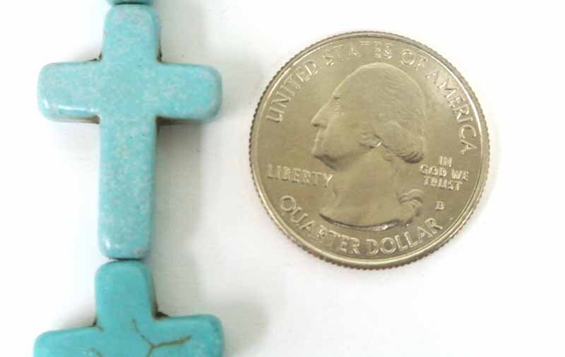 Turquoise Stone Crosses, Turquoise Cross Beads, Cross Beads, Howlite ...