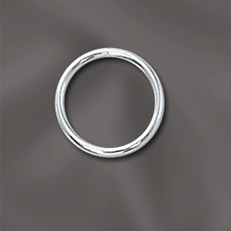 Sterling Silver Closed Jump Ring, 8mm Closed Jump Rings, Soldered Rings ...
