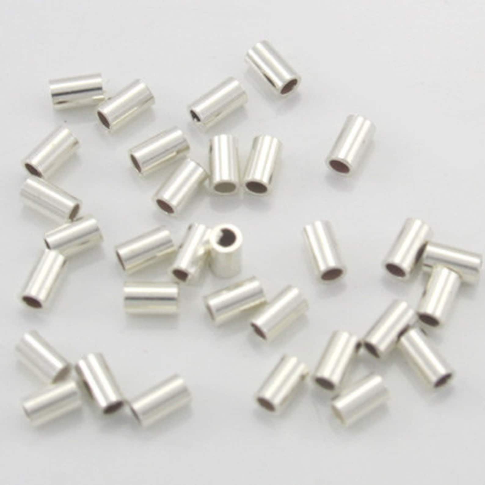 Sterling Silver Crimp Beads, 2x3 Silver Crimp Tubes, 925 Sterling ...