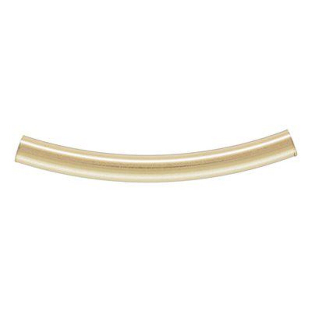 14kt Gold-filled Curved Tube, Curved Tubing, 14 Kt, 10pc, 2mm X 20mm ...