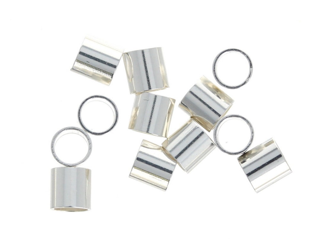 10pcs, 3x3mm Sterling Silver Crimp Beads, Silver Crimp Tubes, 925 ...