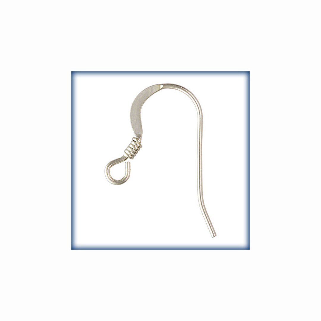 Sterling Silver Ear Wires, Silver Earring Hooks, Coil Earwire, Fish ...