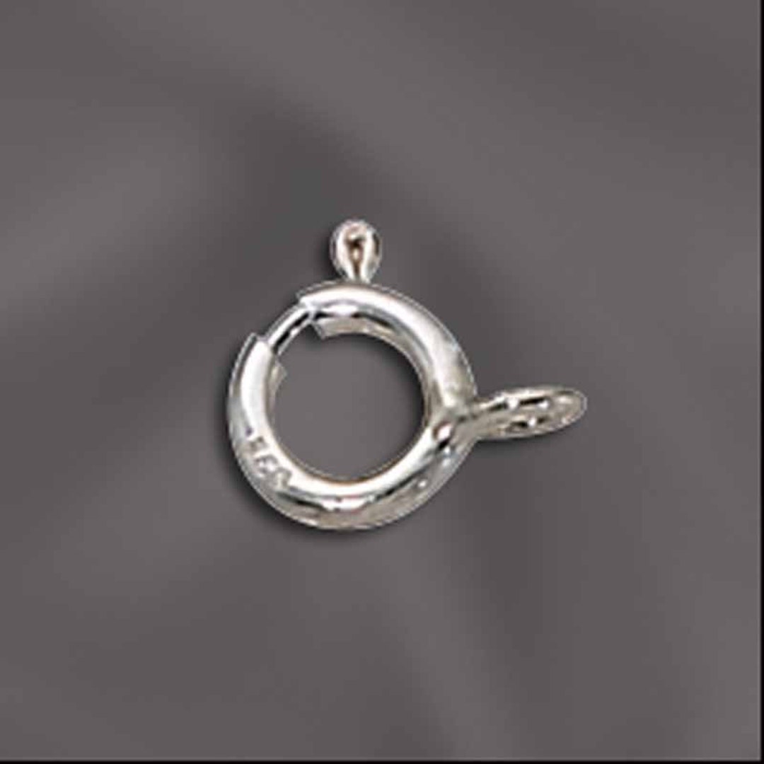 20 PCS, 6mm Spring Ring Clasp, Sterling Silver Spring Rings, Spring ...