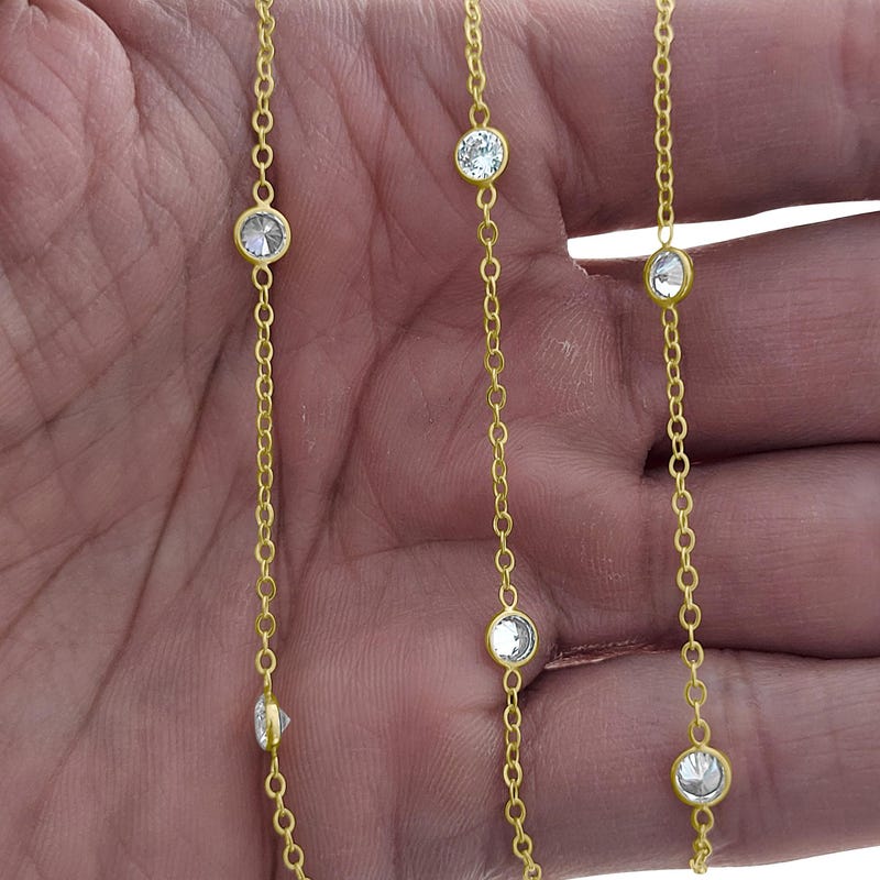 Mini Cz Diamond Chain - Etsy