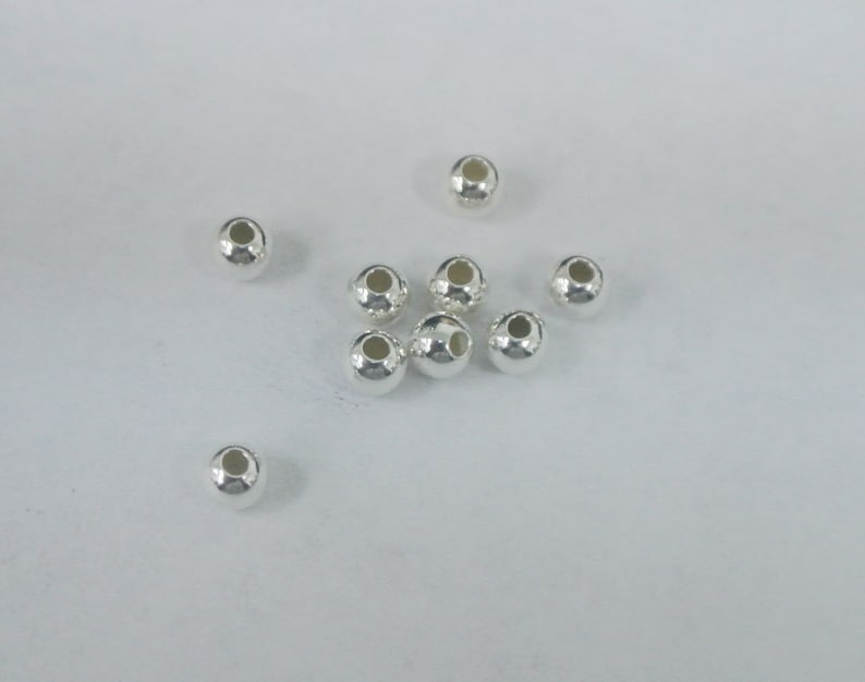 1000 Sterling Silver 3mm Round Seamless Smooth Beads 3mm - Etsy