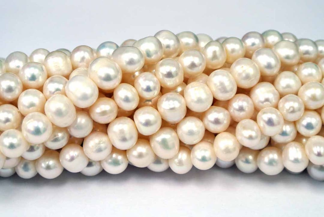 Bigger Hole, Fresh Water Pearls, 5mm to 6mm Large Hole 1-1.2mm, Round ...
