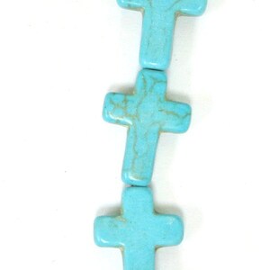 Turquoise Cross Beads, Stone Crosses, 15x12mm Magnesite Cross ...