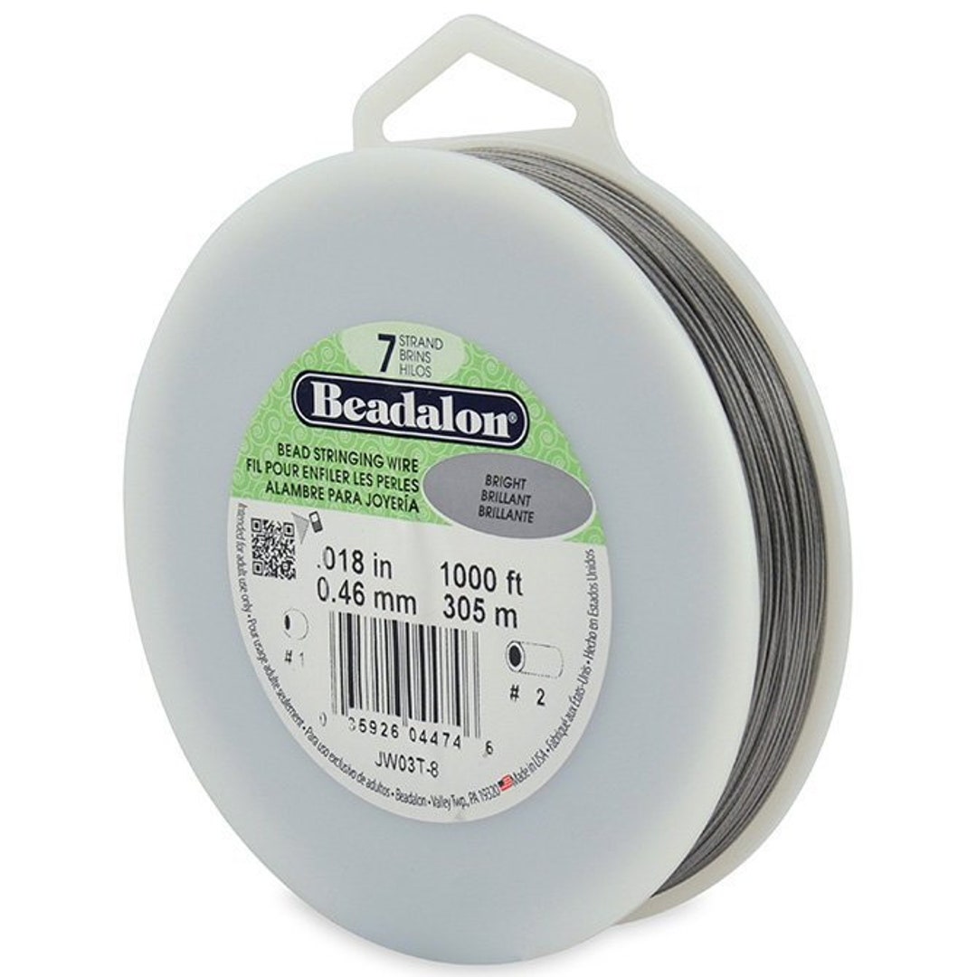 Beadalon 7 Strand Beading Wire .018 1000ft Spools Beading String ...