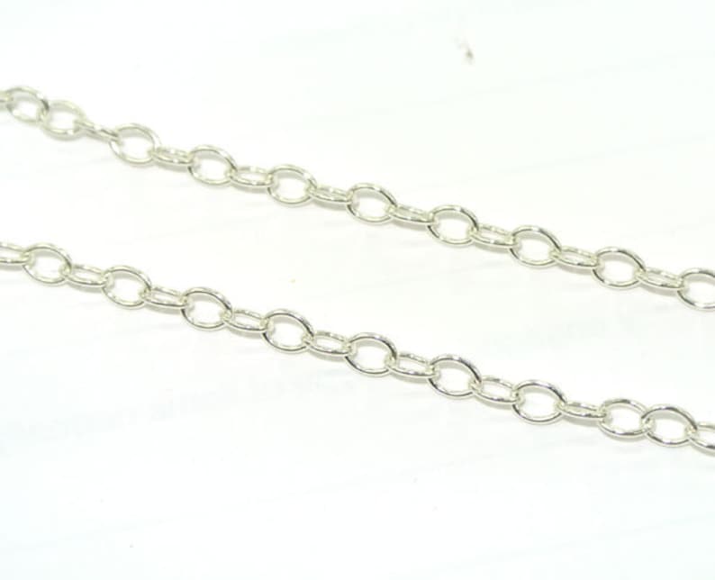 Sterling Silver Chain by the Foot, Cable Chain, 10 FEET, Extension ...