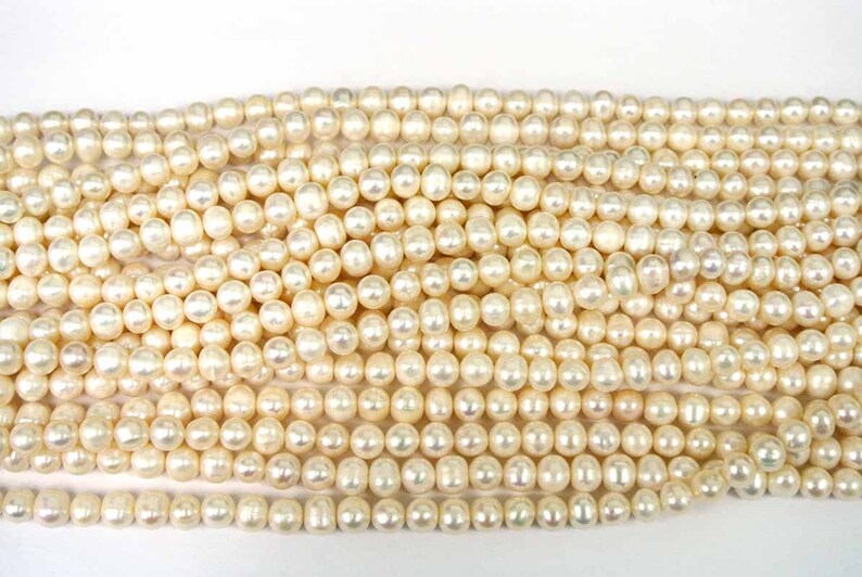Bigger Hole, Fresh Water Pearls, 5mm to 6mm Large Hole 1-1.2mm, Round ...