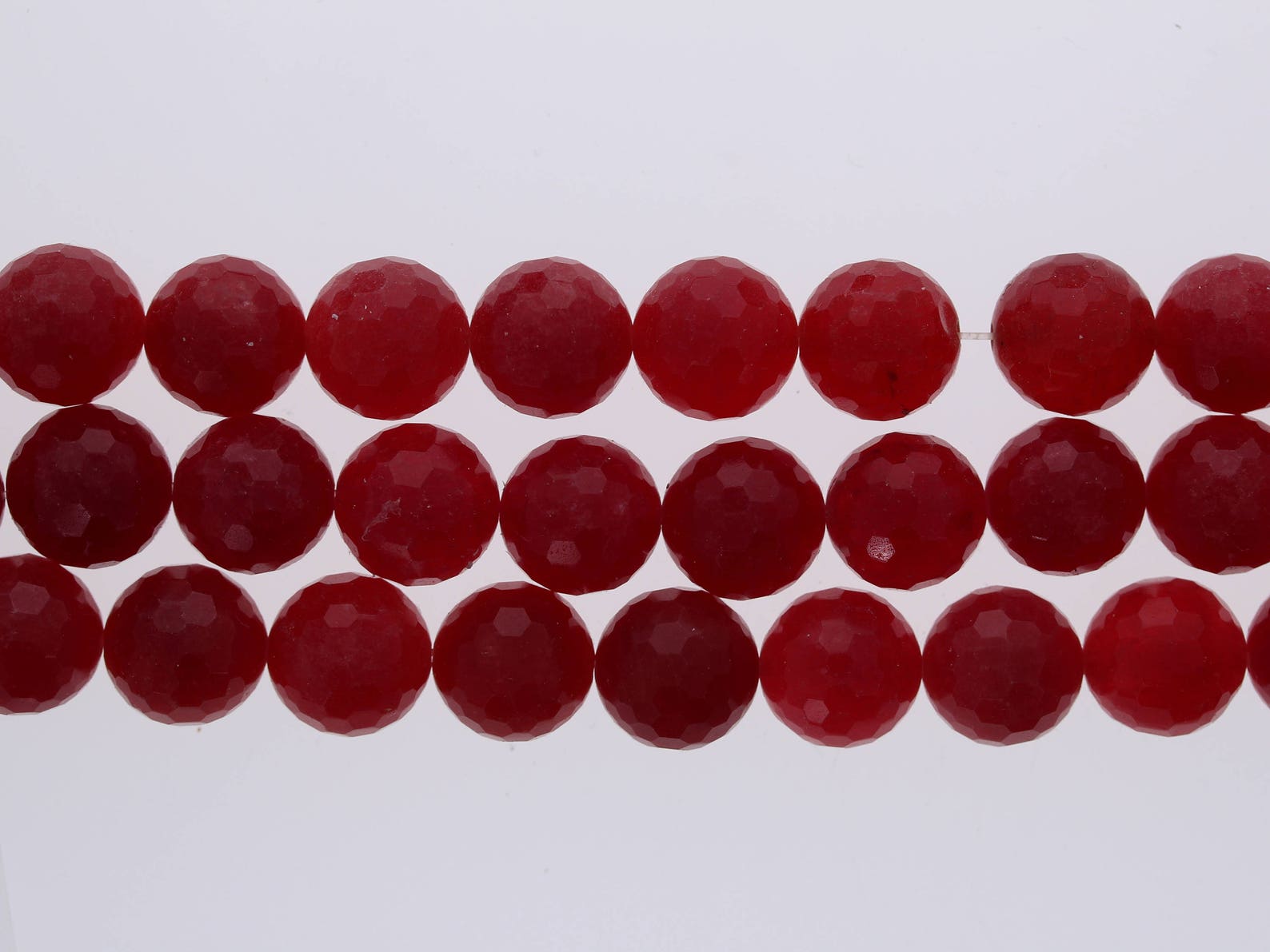 14mm Faceted Ruby Red Jade Beads Jade Stones 1 Strand - Etsy