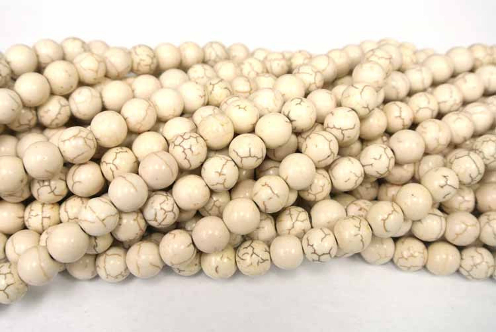 10mm Round Beads White Magnesite Beads Howlite Round Beads - Etsy