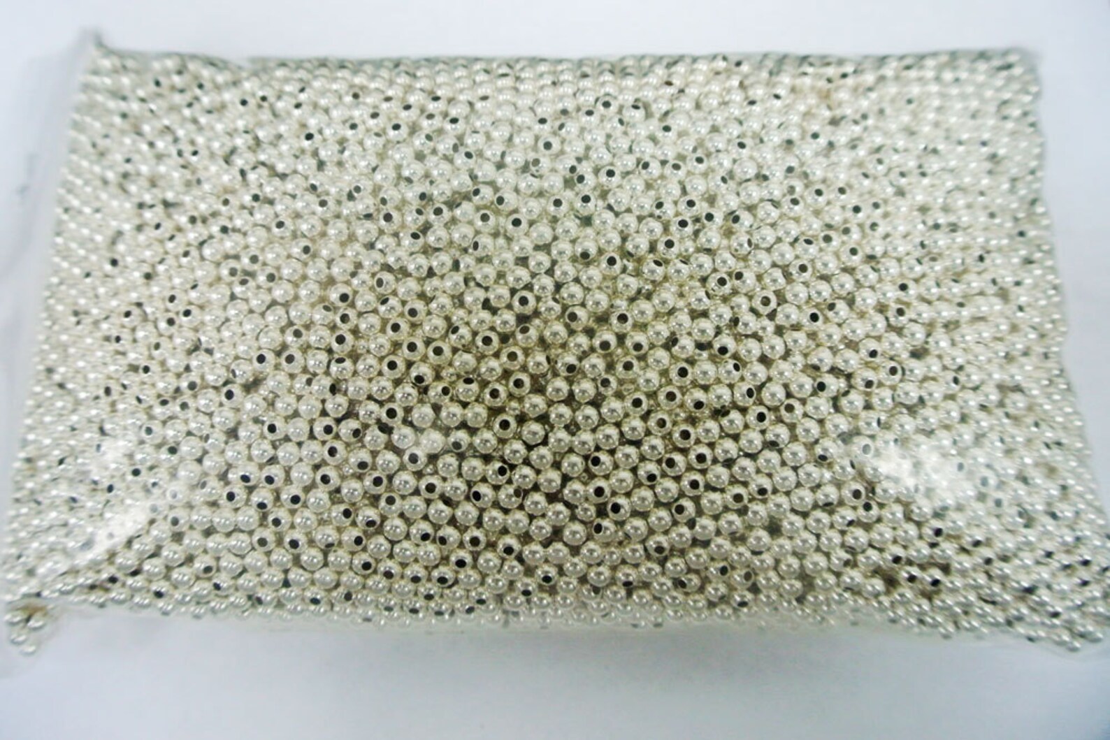 200 Sterling Silver 4mm Round Seamless Smooth Beads - 4mm Sterling ...