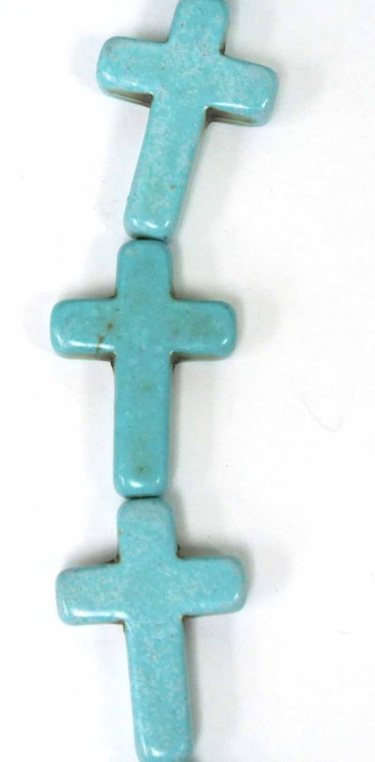 Turquoise Stone Crosses Turquoise Cross Beads Cross Beads - Etsy