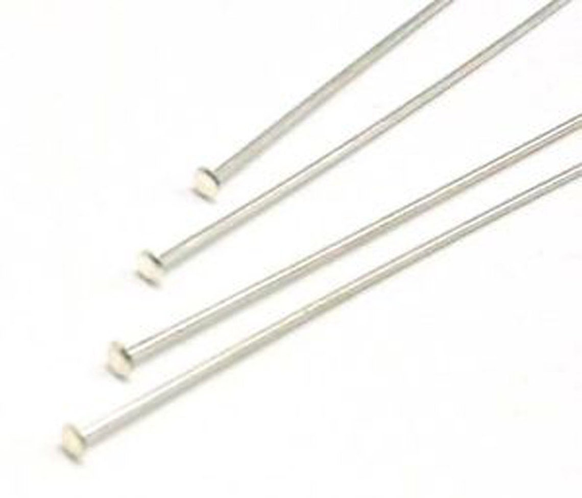 Sterling Silver Headpins 22 GA Sterling Silver Head Pins | Etsy