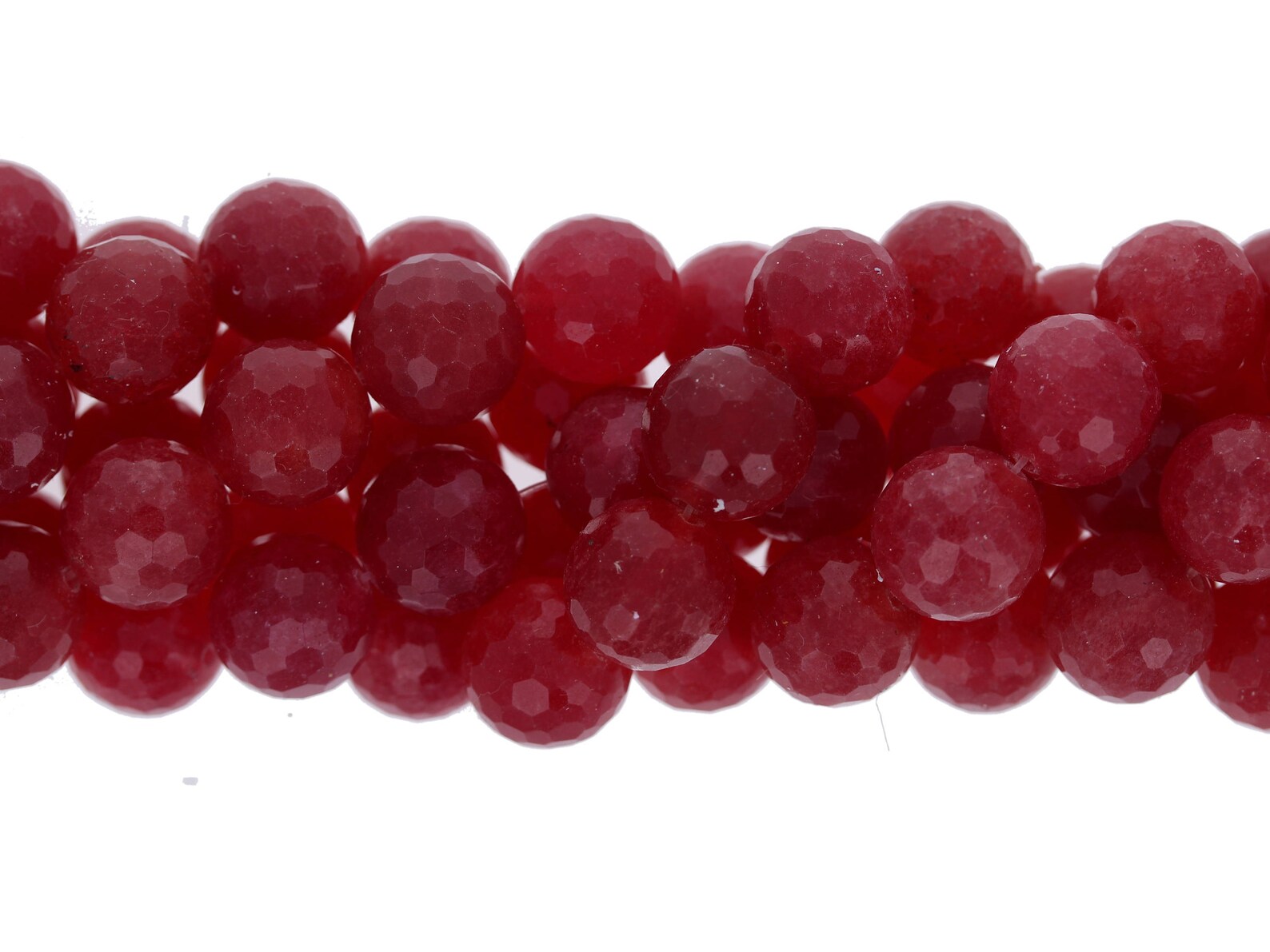 14mm Faceted Ruby Red Jade Beads Jade Stones 1 Strand - Etsy