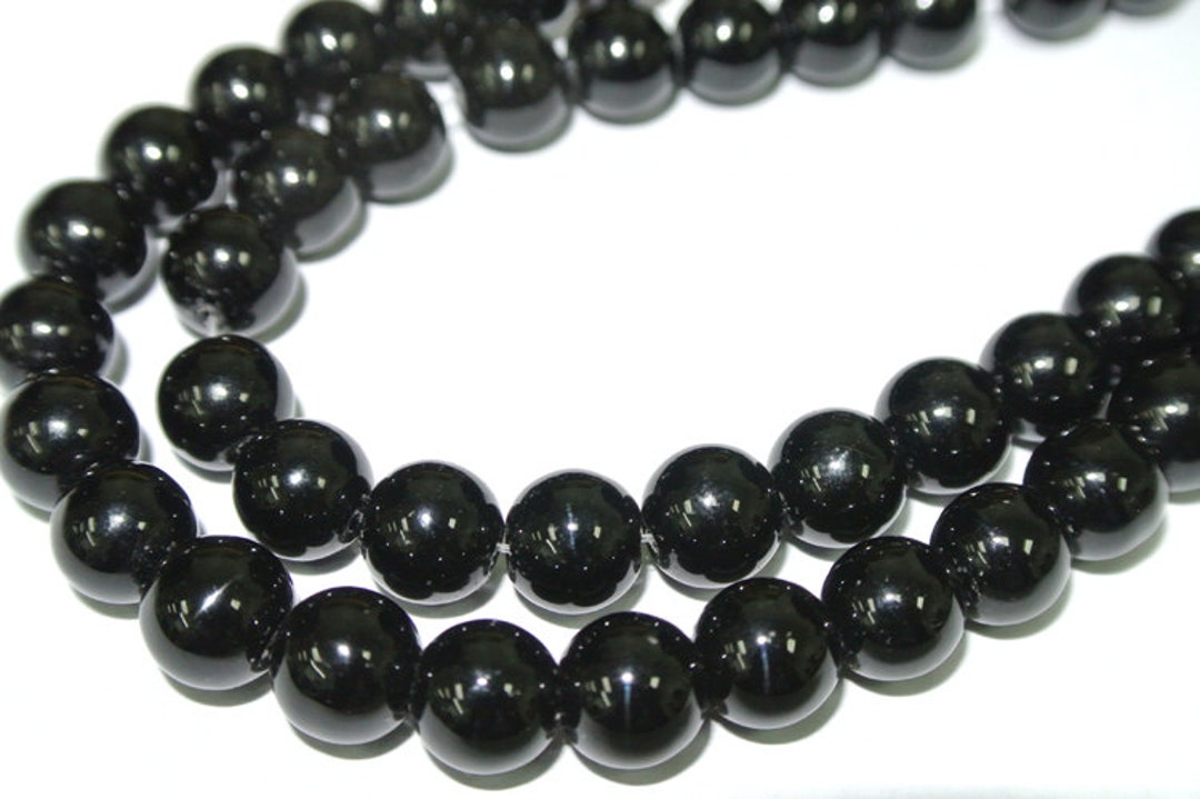 8mm Round Onyx Beads, Black Onyx Beads, 8mm Onyx Beads, 16" Strand, 50 ...