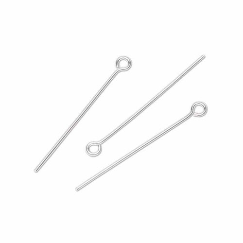 10 Sterling Silver 1.5 Inch 24ga Eye Pins SS25 - Etsy