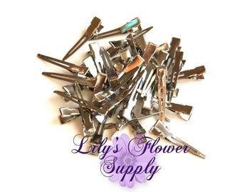 White Lined Clips Single Prong Partially Lined Clips | Etsy