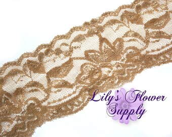 Stretch Gray Lace 2 Inch Wide Stretch Lace by the Yard | Etsy