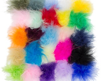 Marabou Feather Puffs Set of 10 You Choose Colors | Etsy