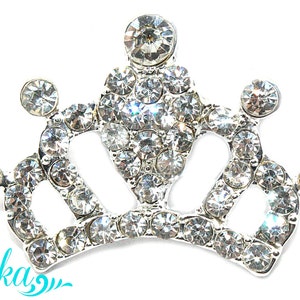 Rhinestone Crown Button - Medium Crown Flat Back Rhinestone ...