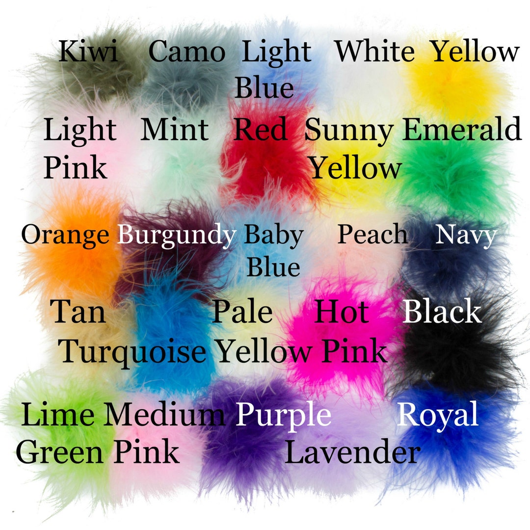 Marabou Feather Puffs - Set of 10 - You Choose Colors - Feather Puff ...