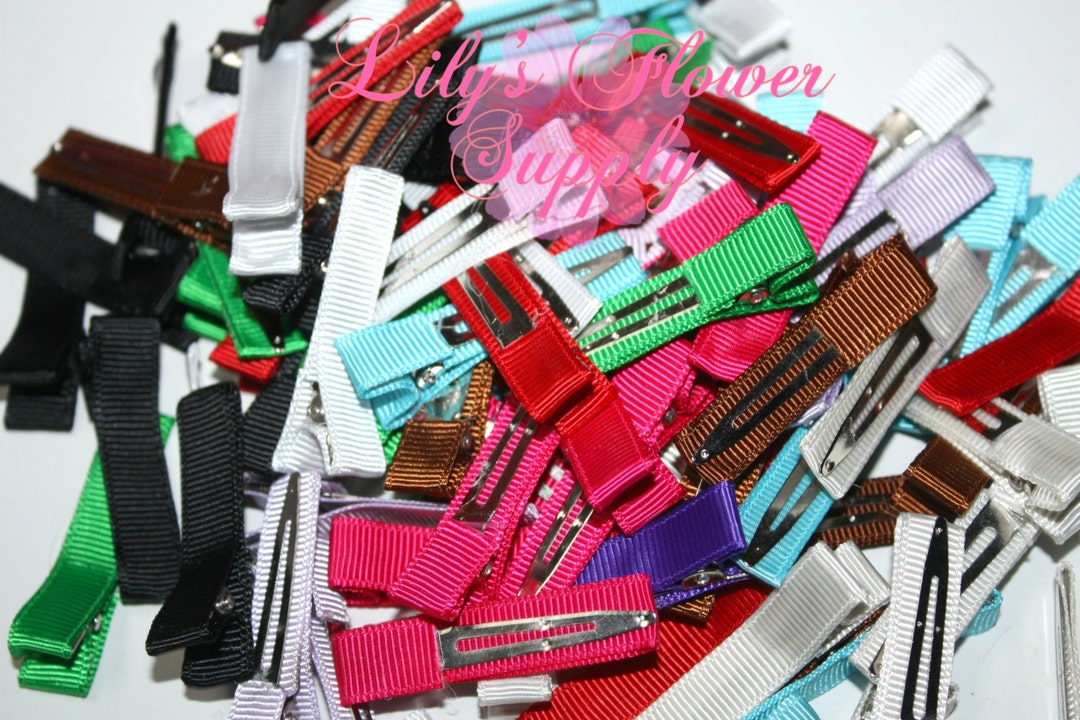 Grab Bag Lined Clips - Partially Lined Clips - Alligator Hair Clips ...