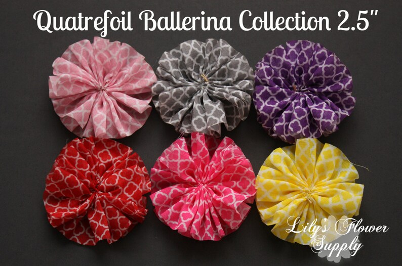 2.5 Inch Ballerina Flowers - Chiffon Flower - Folded Flower - Fabric ...