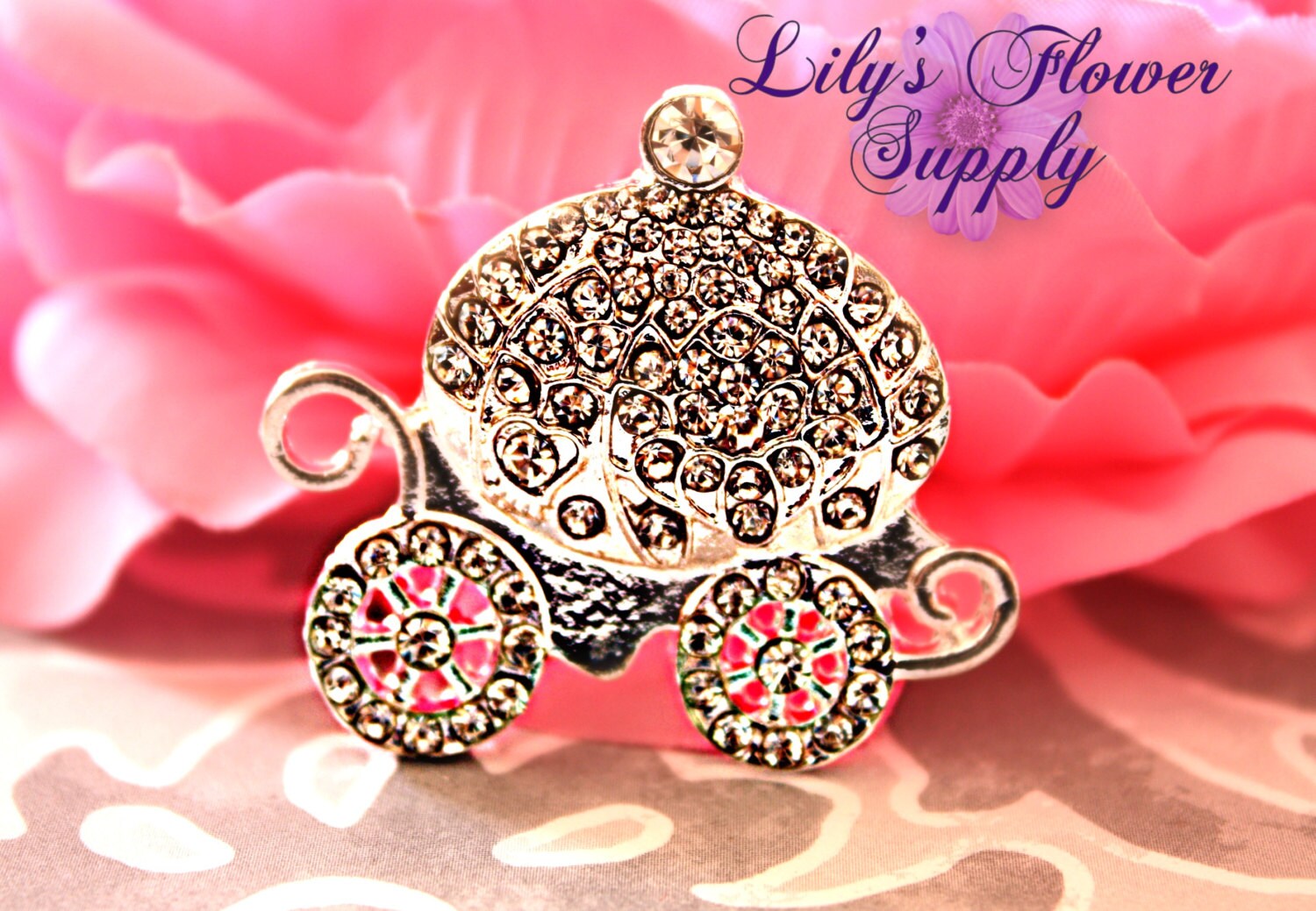 Rhinestone Button Clear Princess Carriage Rhinestone - Etsy