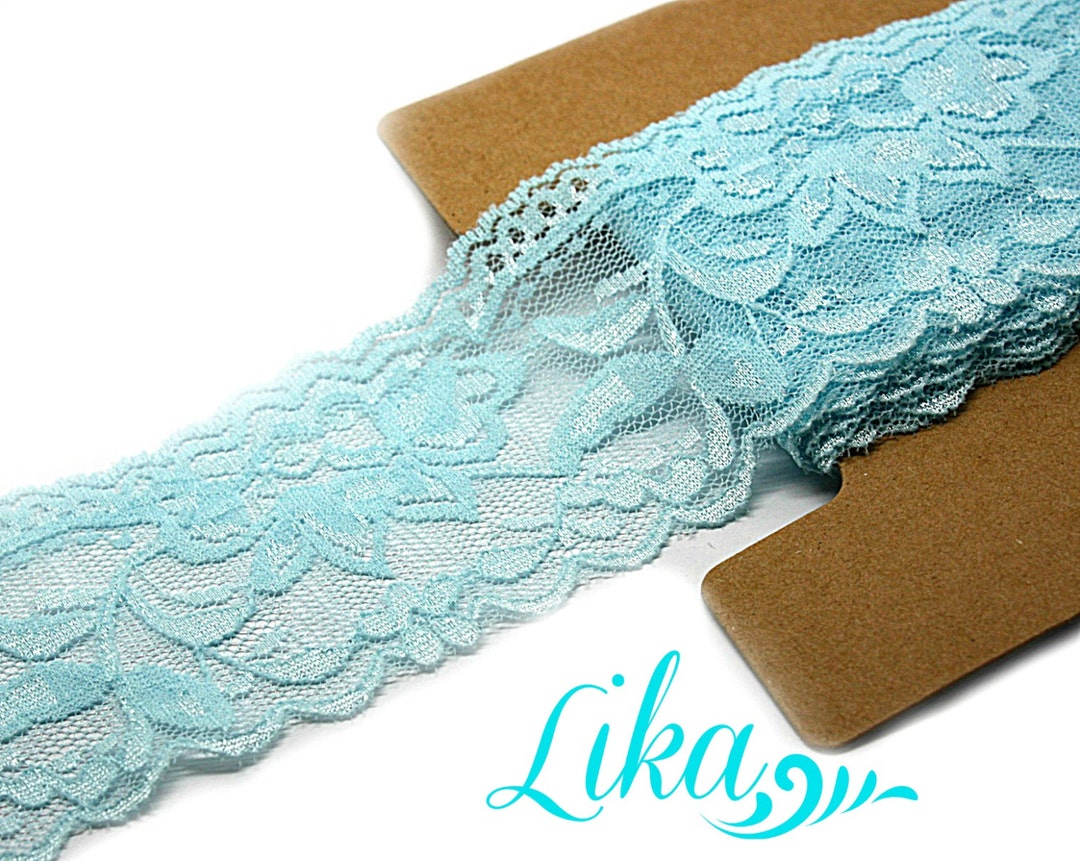 Stretch Light Blue Lace 2 Inch Wide Stretch Lace by Yard - Etsy