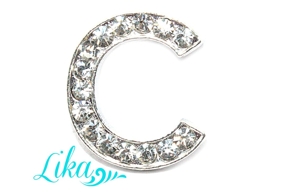 Letter C Rhinestone Choose Quantity Rhinestone Letters Flatback ...