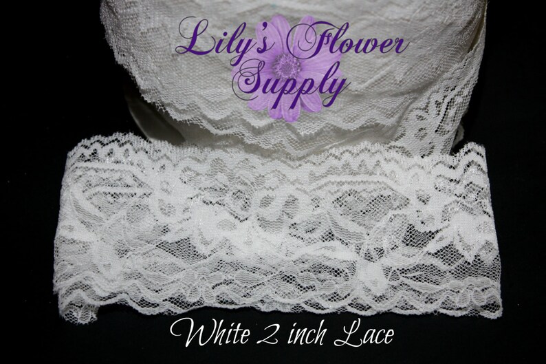 Stretch White Lace 2 Inch Wide Stretch Lace by the Yard - Etsy