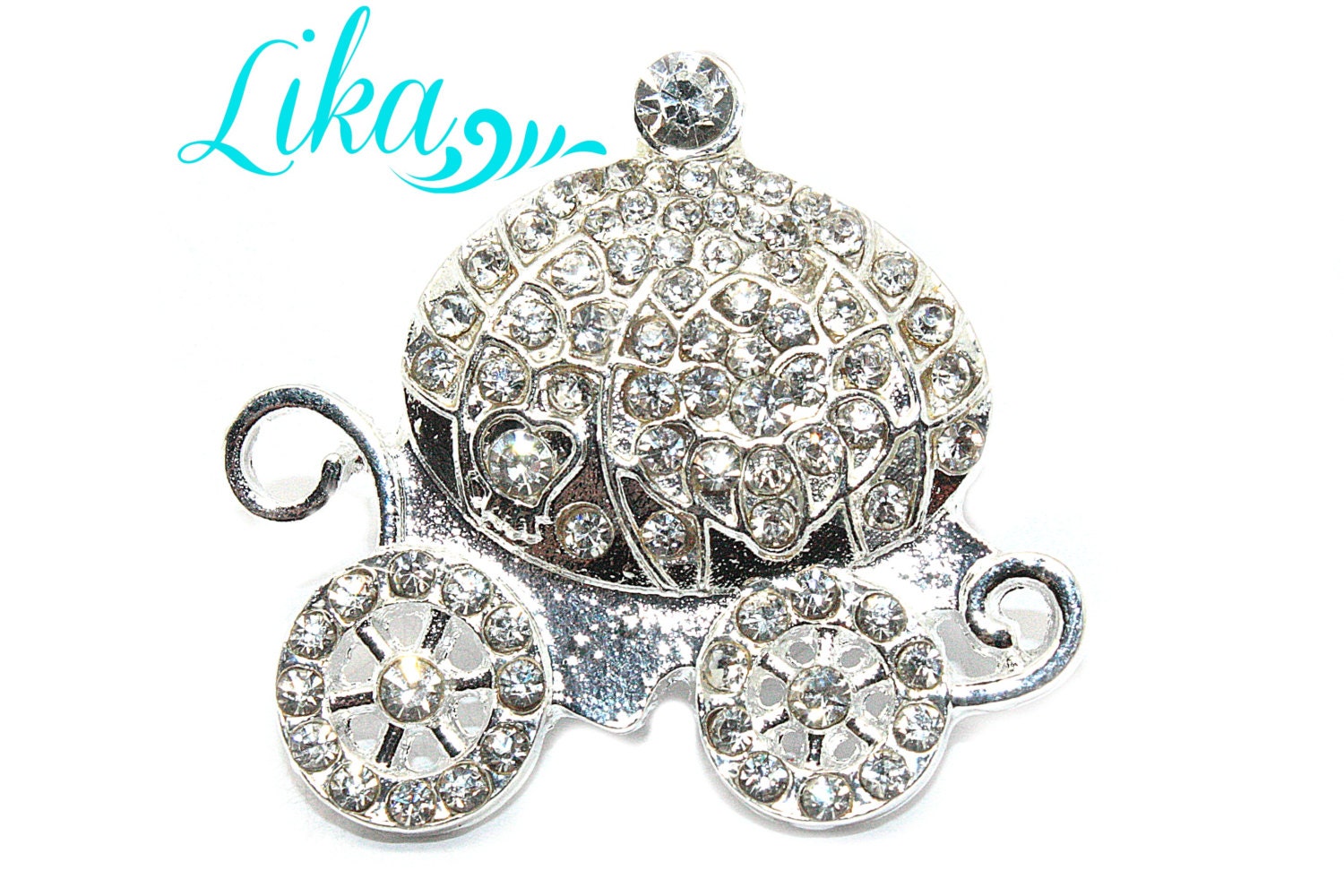 Rhinestone Button Clear Princess Carriage Rhinestone - Etsy