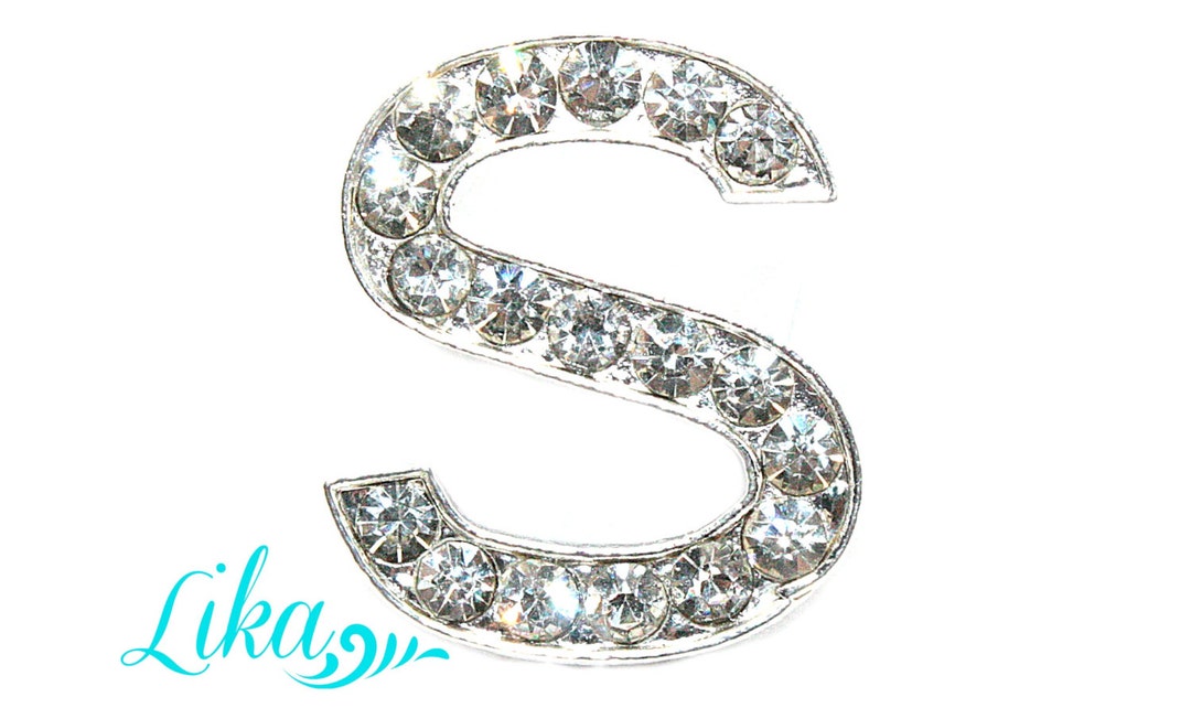 Letter S Rhinestone Choose Quantity Rhinestone Letters Flatback ...