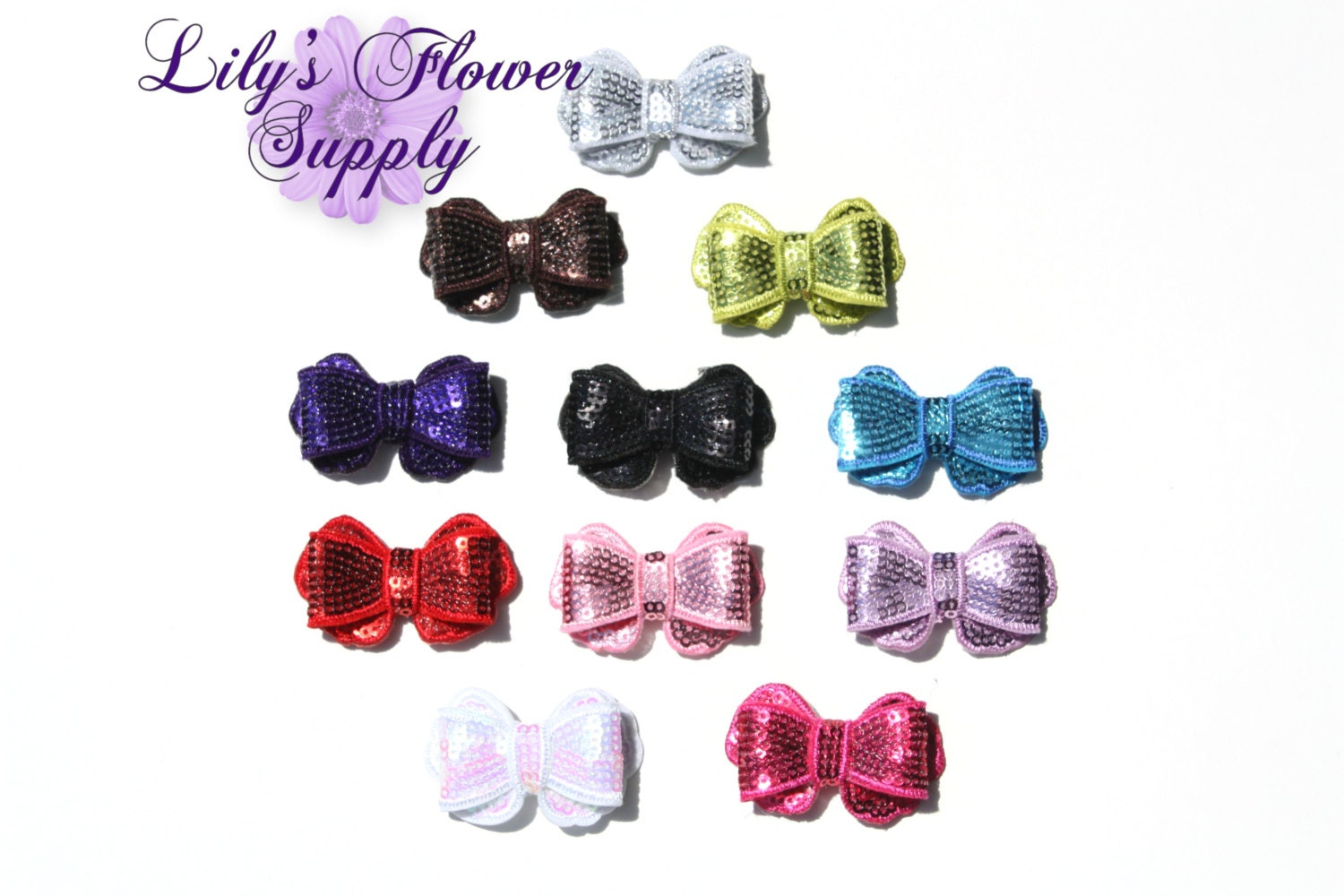 Mini Sequin Bows Wholesale Sequin Bows FIVE New Style - Etsy
