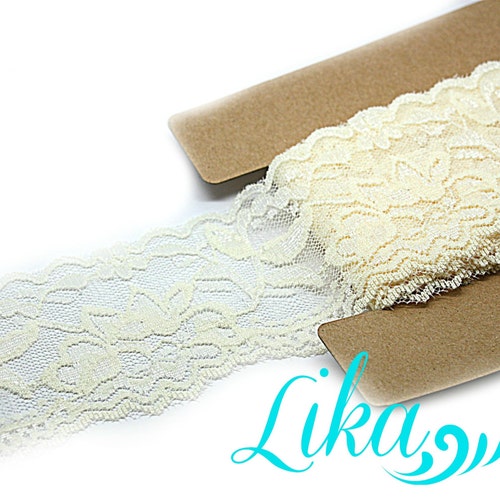 Stretch White Lace 2 Inch Wide Stretch Lace by the Yard - Etsy