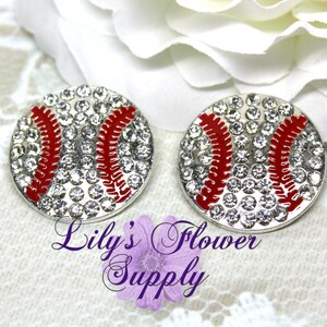 Baseball Rhinestone Slider - Sports Rhinestone Button - Rhinestone ...