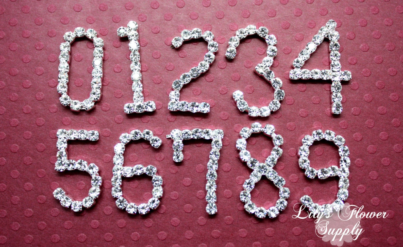Number Rhinestones - Rhinestone Numbers - Flatback Rhinestone ...