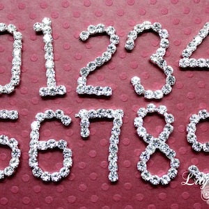 Number Rhinestones - Rhinestone Numbers - Flatback Rhinestone ...
