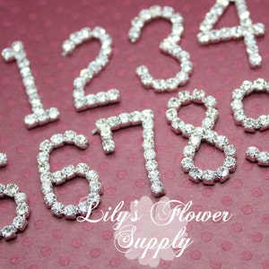 Assorted Number Rhinestones - Rhinestone Numbers - Flatback Rhinestone ...