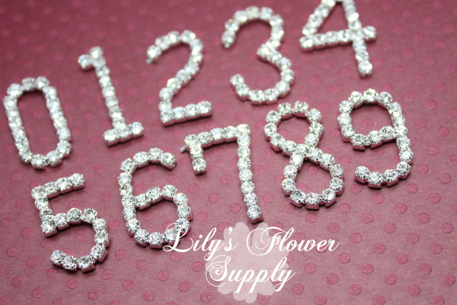 Number Rhinestones - Rhinestone Numbers - Flatback Rhinestone ...
