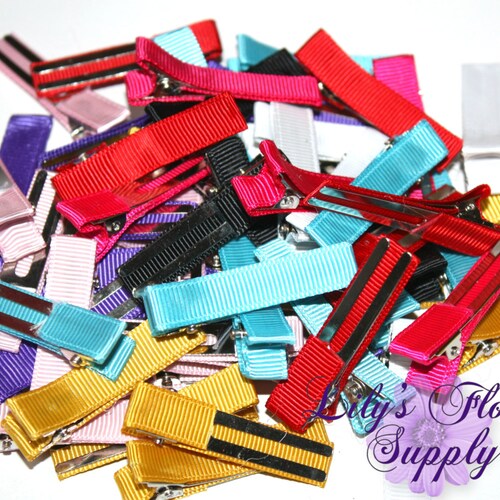 Black Lined Clips Double Prong Partially Lined Clips | Etsy