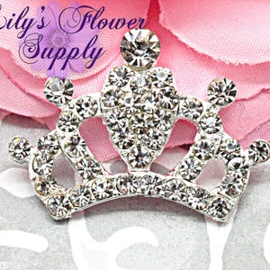 Rhinestone Crown Button - Medium Crown Flat Back Rhinestone ...