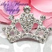 Rhinestone Crown Button - Medium Crown Flat Back Rhinestone ...