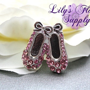 Ballet Shoe Rhinestone - Rhinestone Button - Clear Rhinestone ...
