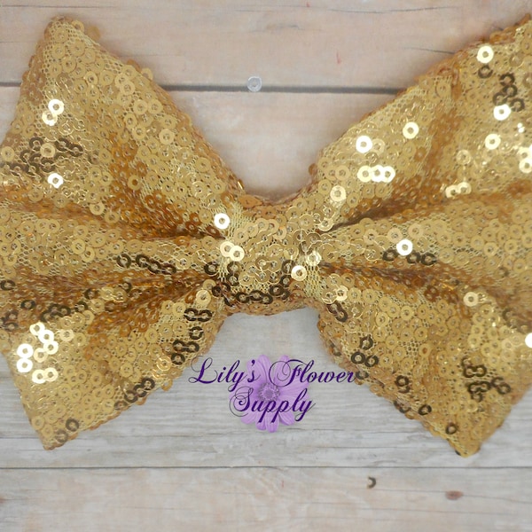 Gold Sequin Bows - Etsy
