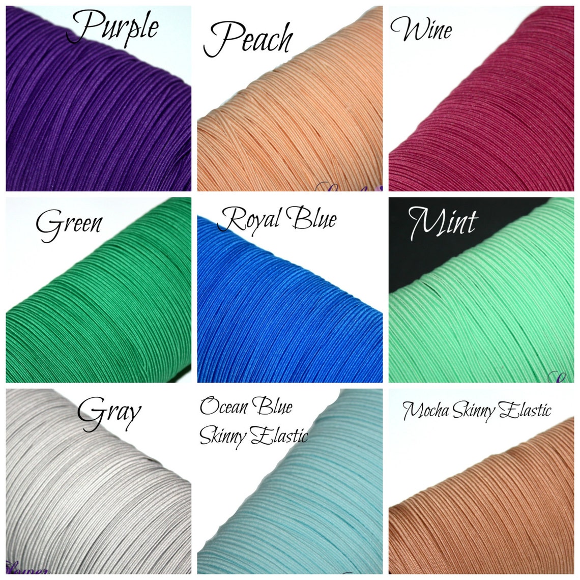 10 Yards 1/8 Inch Elastic You Choose Colors Skinny Elastic - Etsy