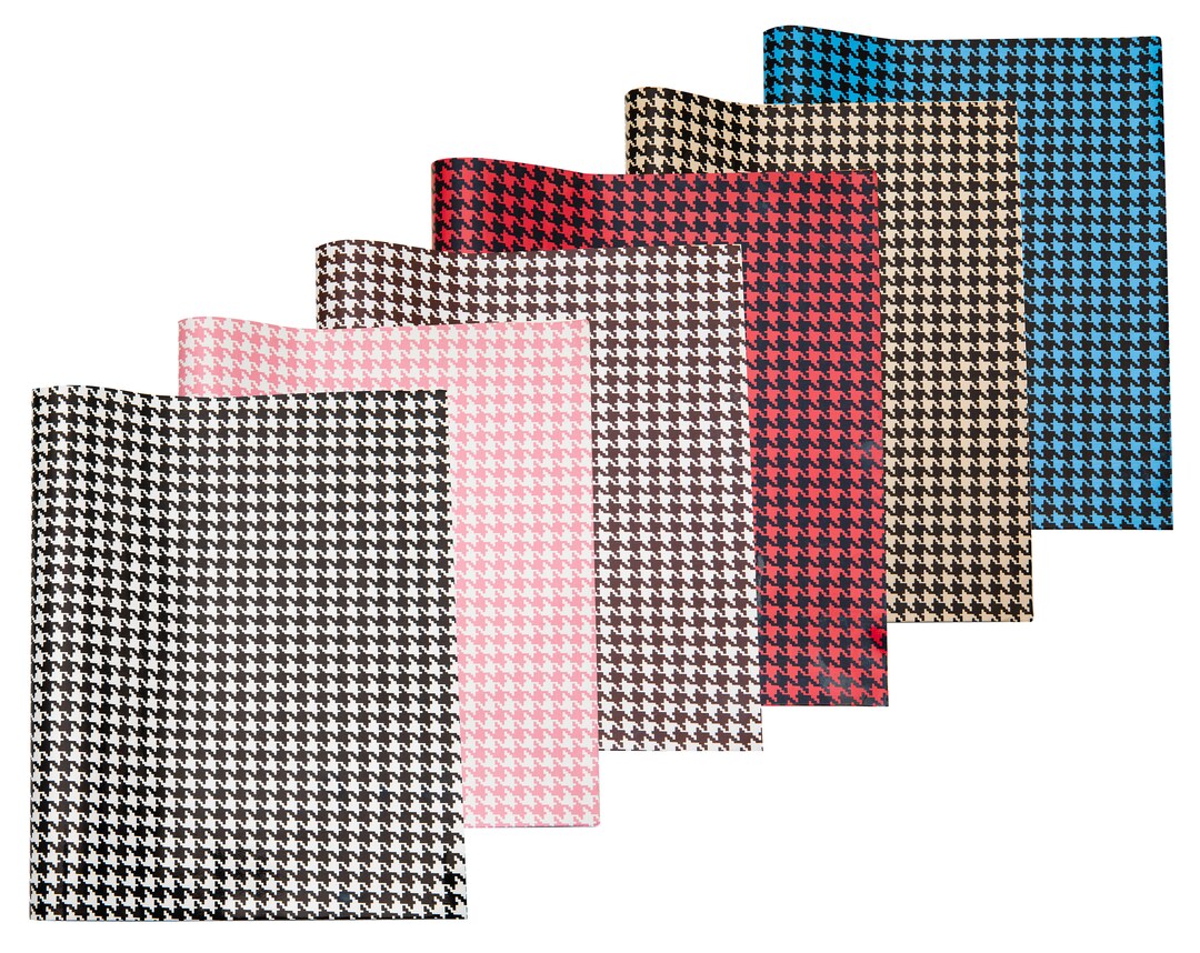 Houndstooth Leather FULL Sheets, 8 X 13 Inches, Bow Supplies, Cricut ...